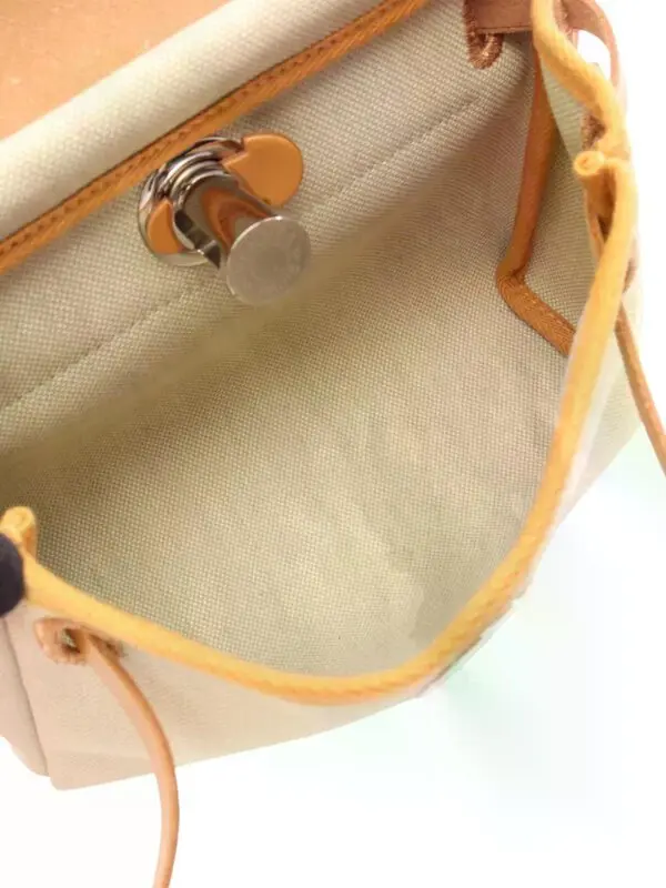 Hermès 2025 Military Toile And Vache Hunter Herbag Zip 20 Crossbody Bag - Brown
