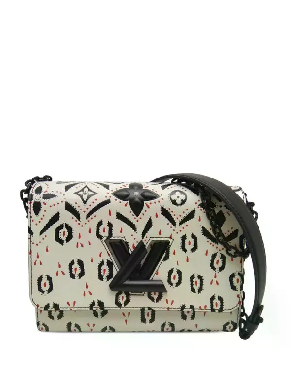 LOUIS VUITTON 2015 Graphic Print Calfskin Twist Mm Shoulder Bag - White