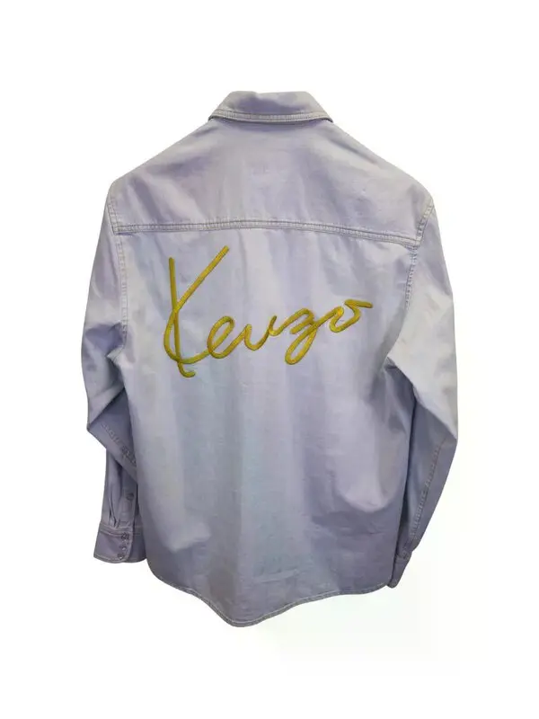Kenzo Logo-embroidered Denim Shirt