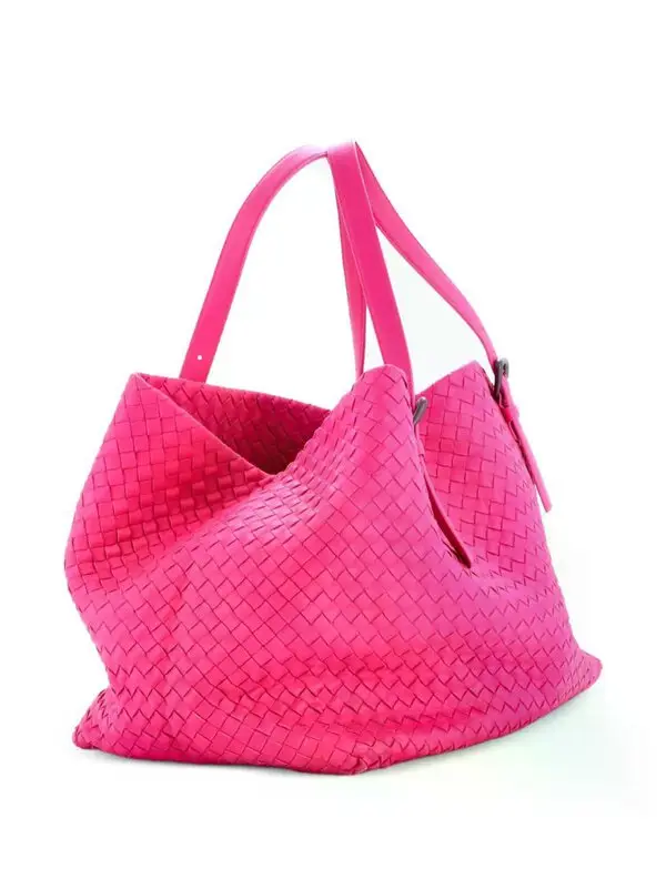 Bottega Veneta A-shape Intrecciato Nappa Tote Bag - Pink