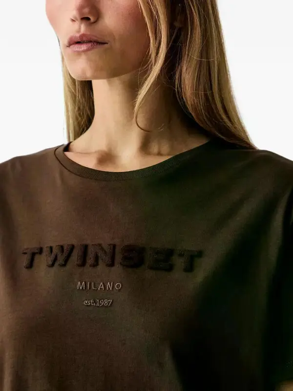 TWINSET Logo-embroidered T-shirt