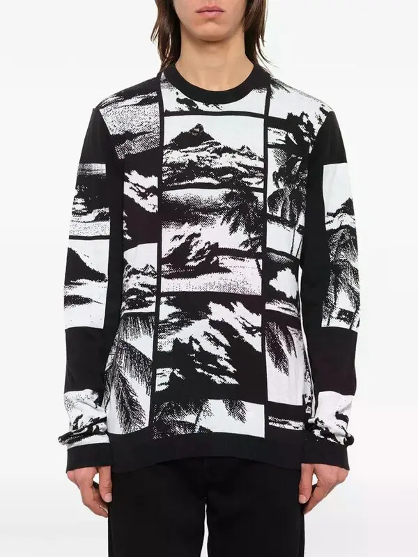 Kenzo Landscape-print Crew-neck Sweater