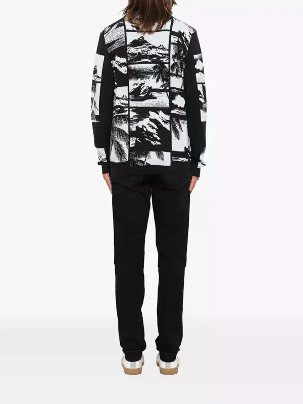 Kenzo Landscape-print Crew-neck Sweater