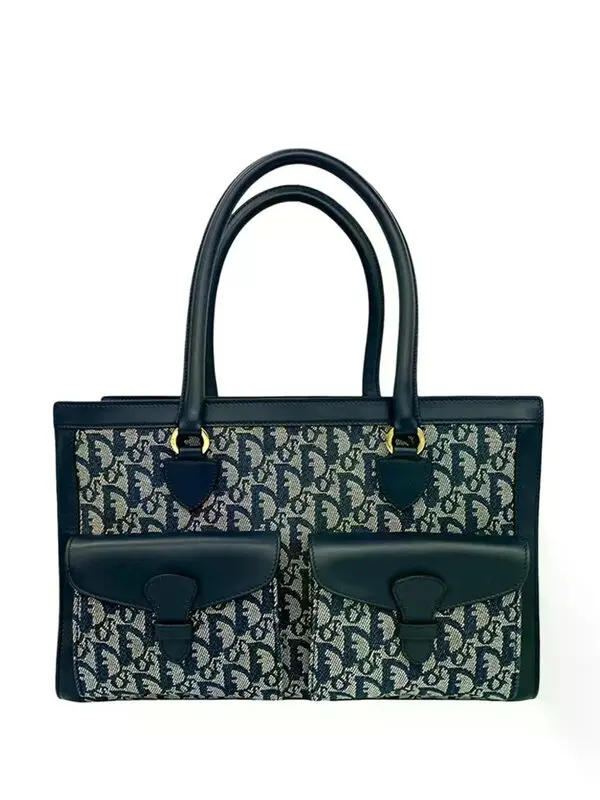 Dior 2000-2002 Diorissimo Trotter Canvas Tote Bag - Blue