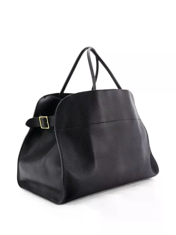 THE ROW Margaux Tote Leather 17 Shoulder Bag - Black