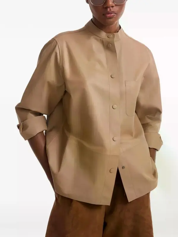 YVES SALOMON Buttoned Lambskin Shirt