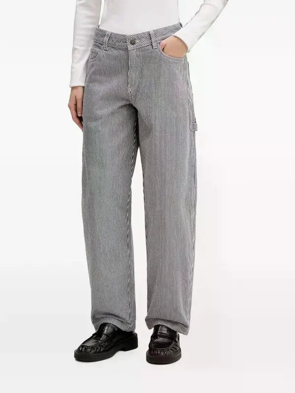 Dickies Hickory-stripe Straight-leg Jeans - Blue