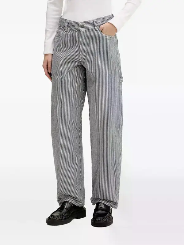 Dickies Hickory-stripe Straight-leg Jeans - Blue