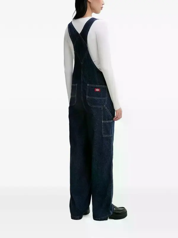 Dickies Logo-patch Denim Dungarees