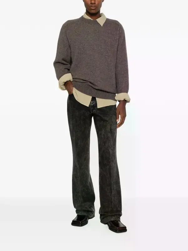 SPINA Crew-neck Ribbed-trim Sweater