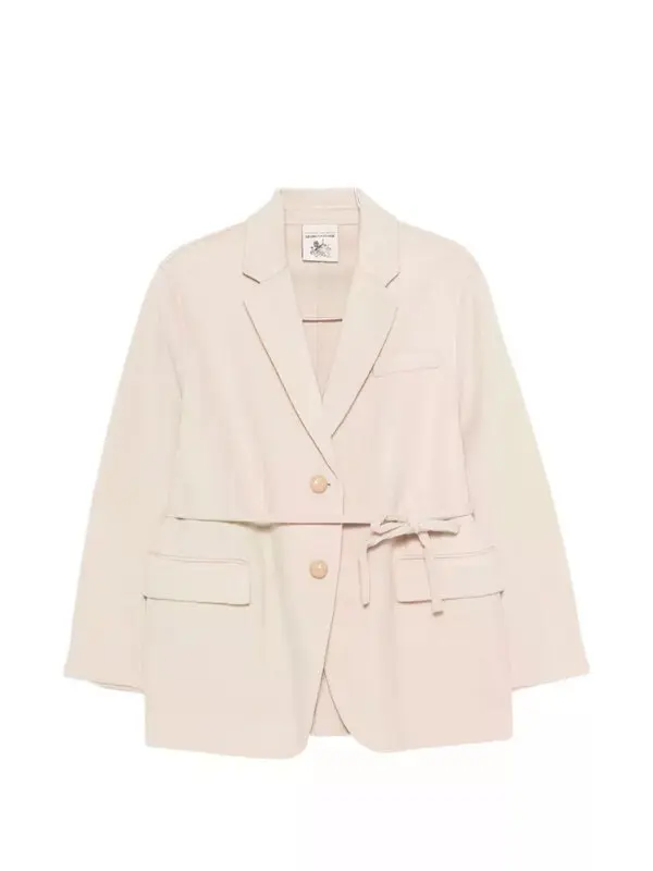 SEMICOUTURE Belted Wool Coat - Neutrals