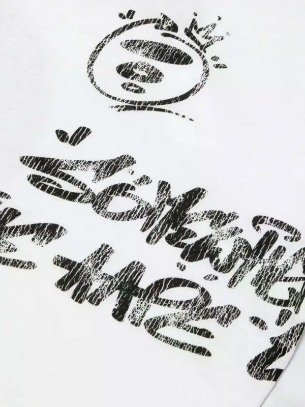 AAPE BY *A BATHING APE Moonface-print T-shirt - White
