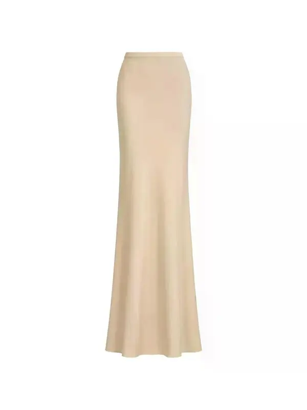 GEMY MAALOUF Silk Maxi Skirt - Neutrals