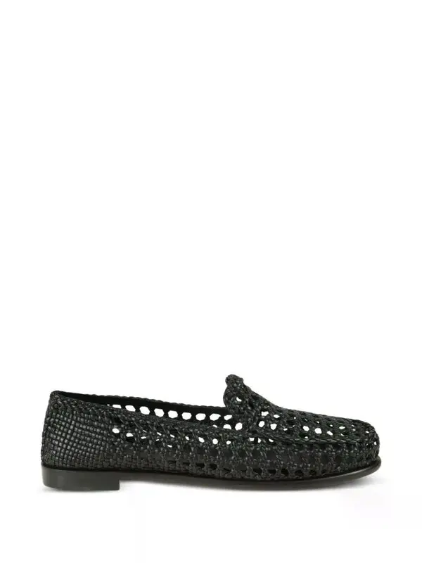 Dragon Diffusion Dolly Xxl Woven Leather Ballet Flats