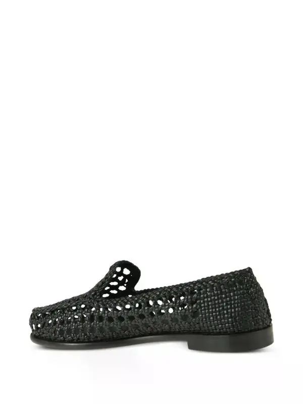 Dragon Diffusion Dolly Xxl Woven Leather Ballet Flats