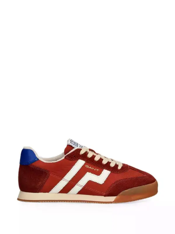 Gant Suede-panelled Logo-print Sneakers - Red