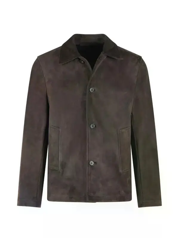 SALVATORE SANTORO Suede Button-up Jacket