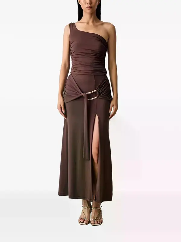 Bardot Dion Buckle-detail Front-slit Maxi Skirt