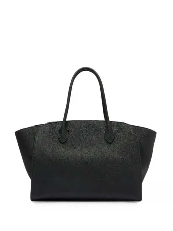 THE ROW Marlo 12 Hammered Leather Tote Bag - Black
