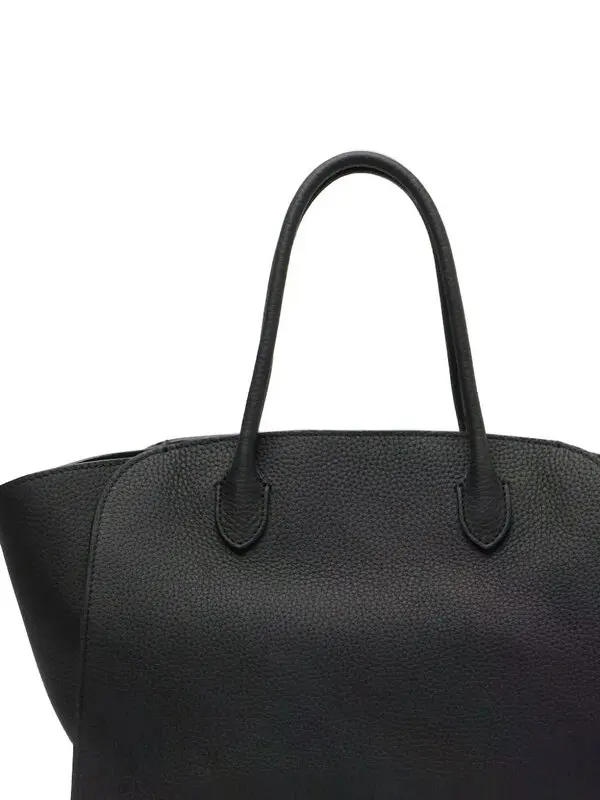 THE ROW Marlo 12 Hammered Leather Tote Bag - Black