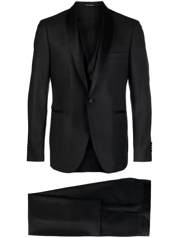 Tagliatore Satin-lapel Three-piece Suit