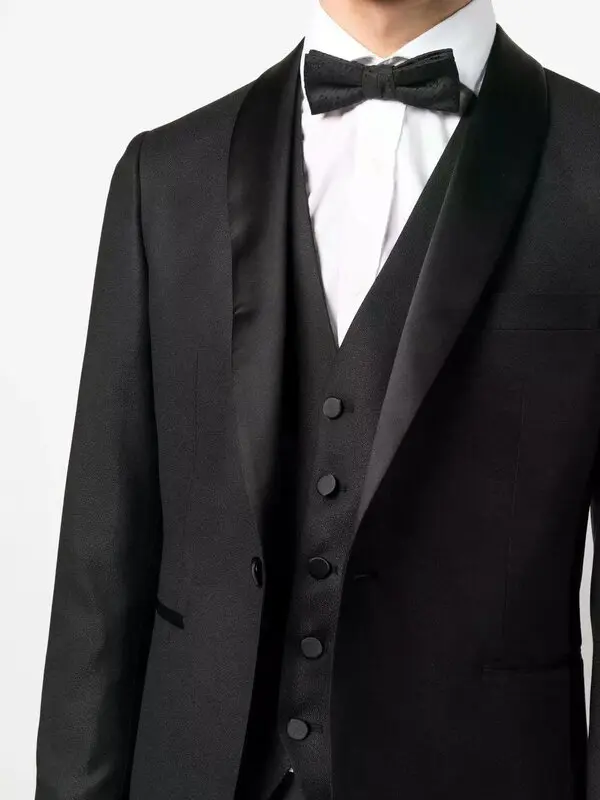 Tagliatore Satin-lapel Three-piece Suit