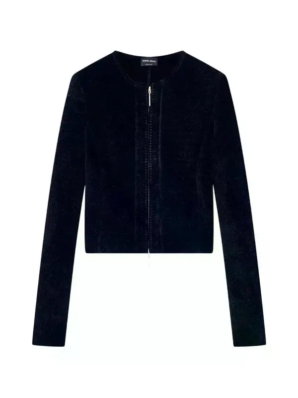 Giorgio Armani Chenille-effect Zip-up Jacket