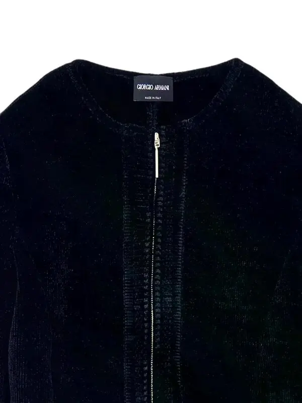 Giorgio Armani Chenille-effect Zip-up Jacket