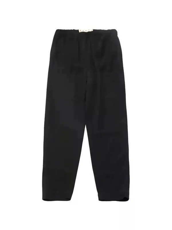 Marni Elasticated-waist Cropped Trousers - Black