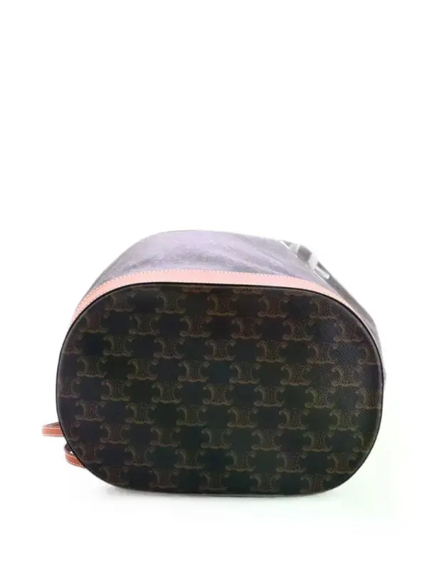 Celine Sailor Bag Triomphe Coated Canvas Medium Bucket Bag