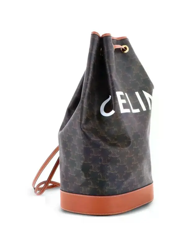 Celine Sailor Triomphe Coated Canvas Medium Bucket Bag