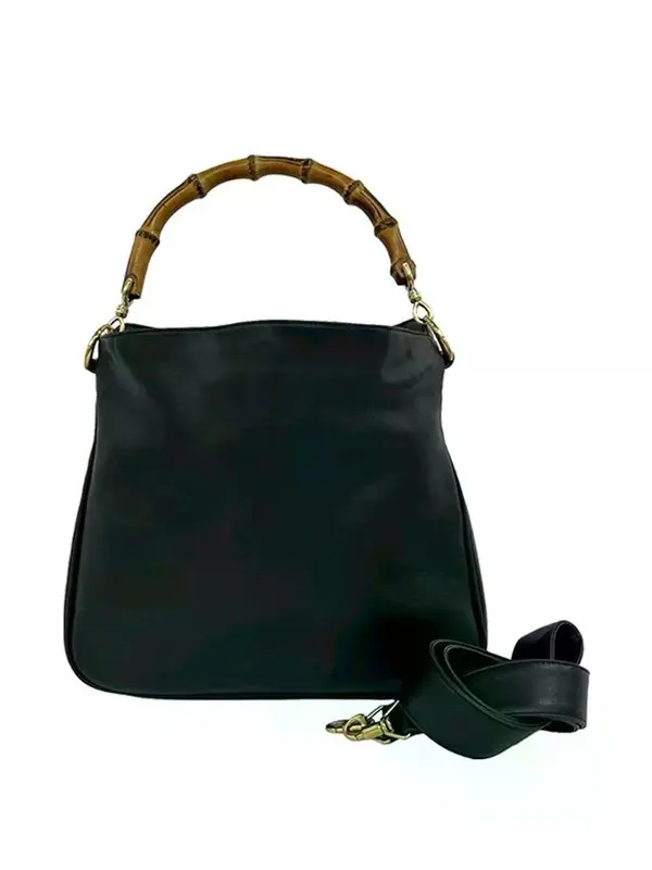 Gucci 20th Century Calfskin Bamboo Satchel