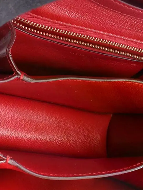Celine 2000-2026 Small Calfskin Classic Box Crossbody Bag - Red