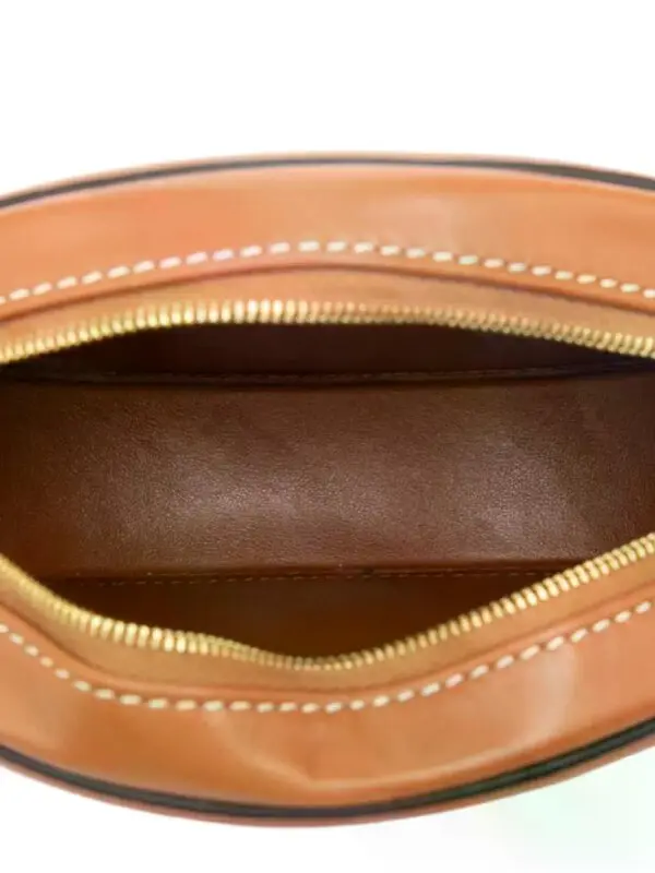 Celine 2022 Small Calfskin Cuir Triomphe Oval Crossbody Bag - Brown