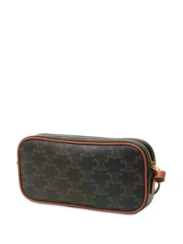 Celine 2022 Mini Triomphe Cuir Coated Canvas Camera Bag Shoulder Bag
