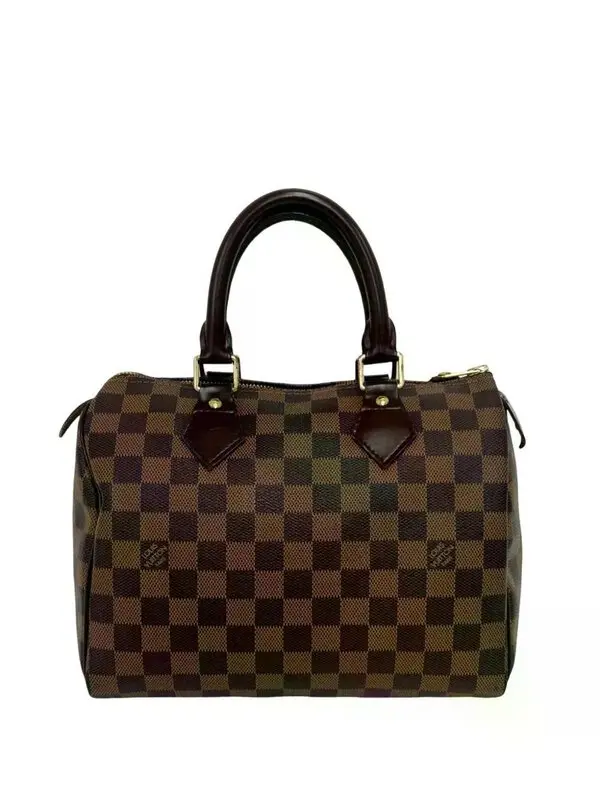 LOUIS VUITTON 2010 Damier Ebene Speedy 25 Boston Bag