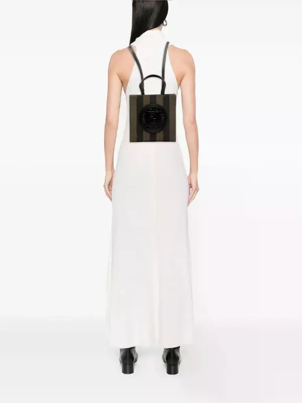 Fendi 20th Century Mini Pequin Coated Canvas Convertible Backpack
