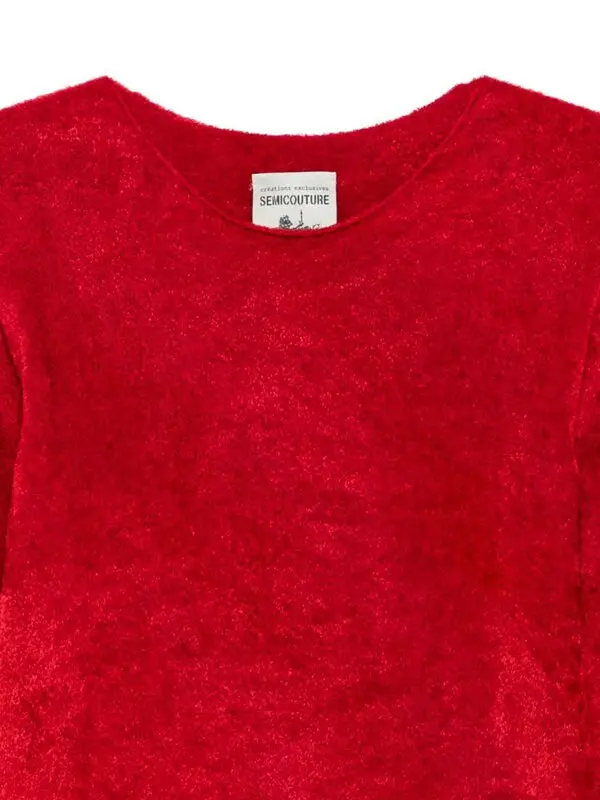 SEMICOUTURE Brushed Long-sleeve Knit - Red