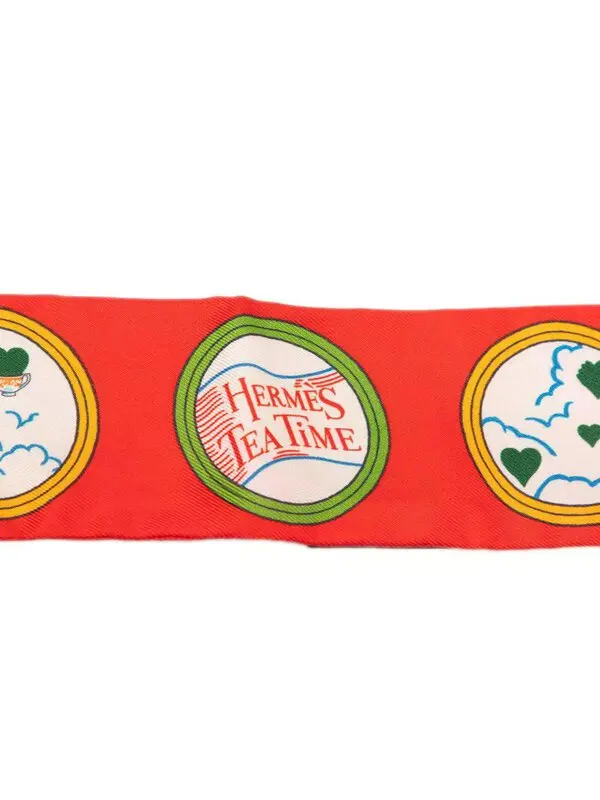 Hermès 2000-2026 Tea Time Twilly Silk Scarf Scarves
