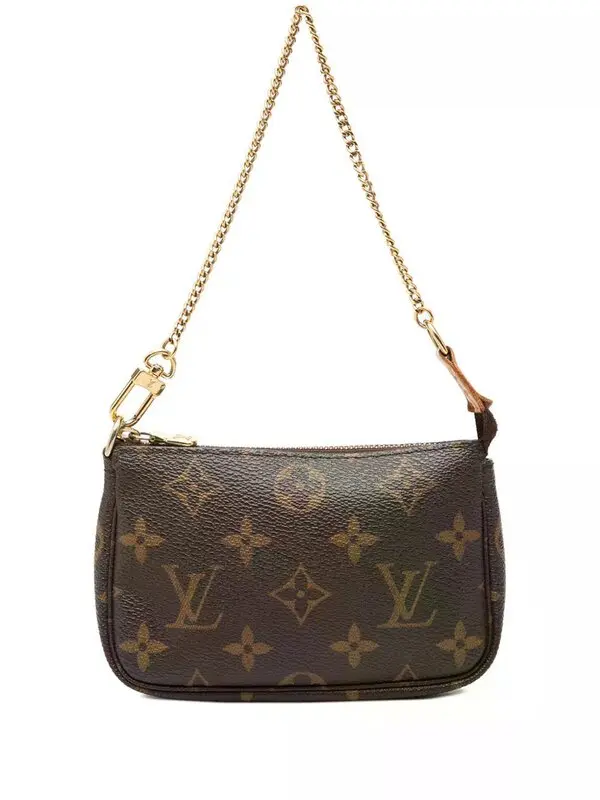 LOUIS VUITTON 2005 Monogram Mini Pochette Accessoires Handbag - Brown