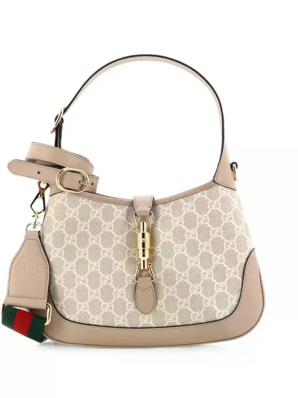 Gucci Jackie 1961 Gg Coated Canvas Small Hobo Bag - Neutrals