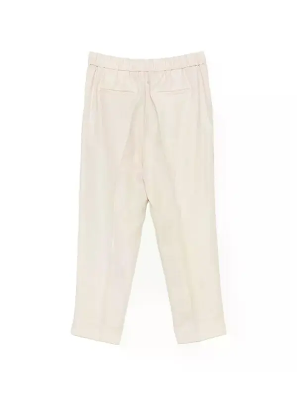 Peserico Elasticated-waistband Pressed-crease Trousers