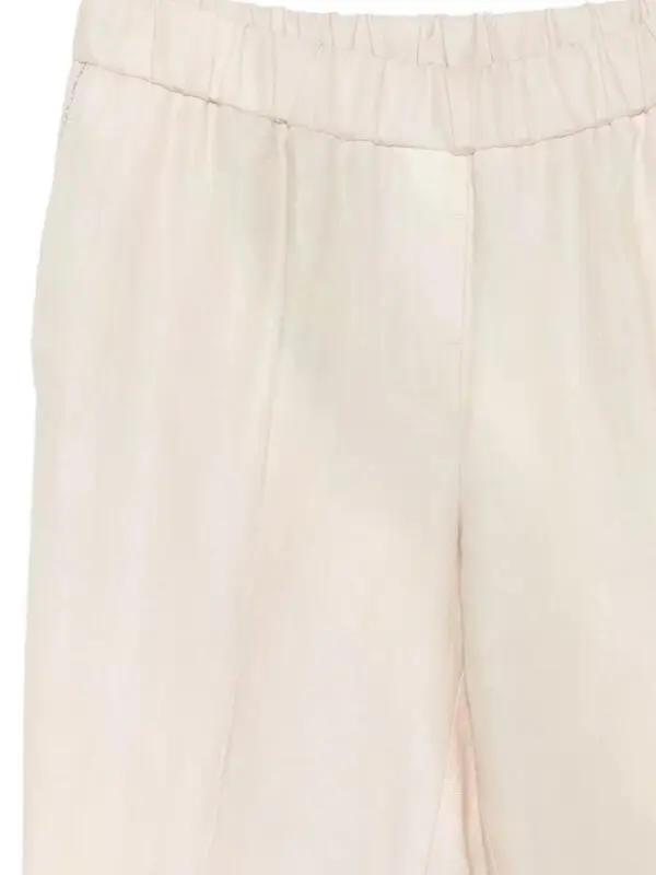Peserico Elasticated-waistband Pressed-crease Trousers