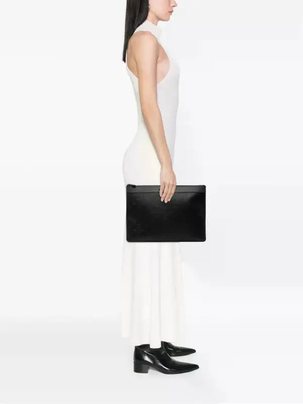 LOUIS VUITTON 2019 Monogram Shadow Discovery Pochette Clutch Bag - Black