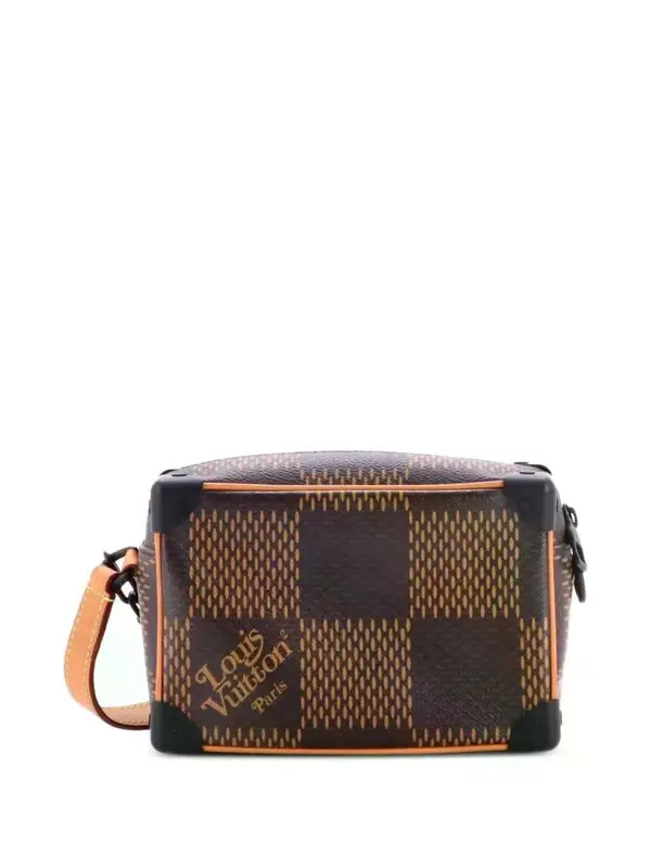 LOUIS VUITTON Soft Trunk Bag Limited Edition Giant Damier & Monogram Canvas Mini Crossbody Bag - Brown