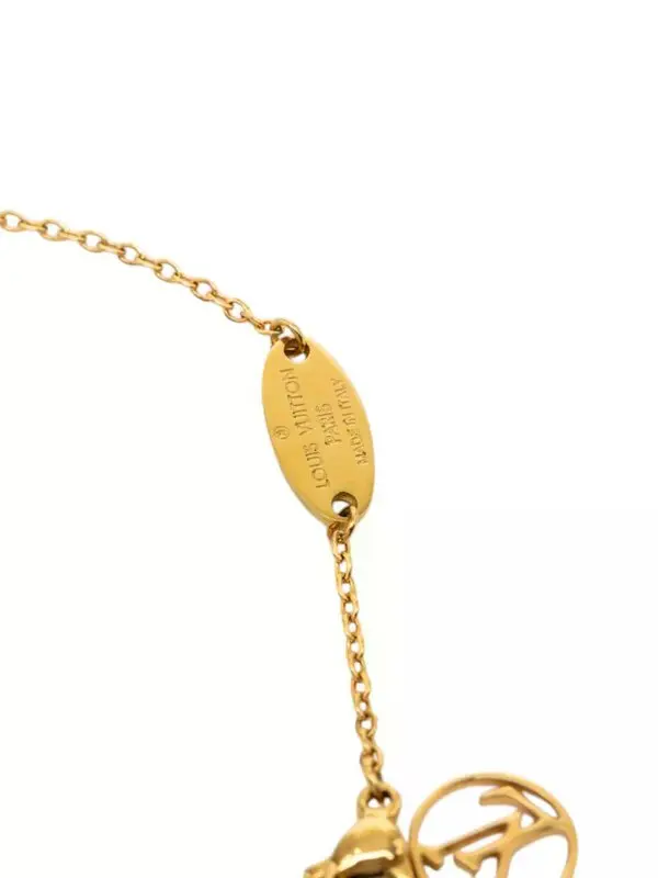 LOUIS VUITTON Plated Nanogram Pendant Necklace