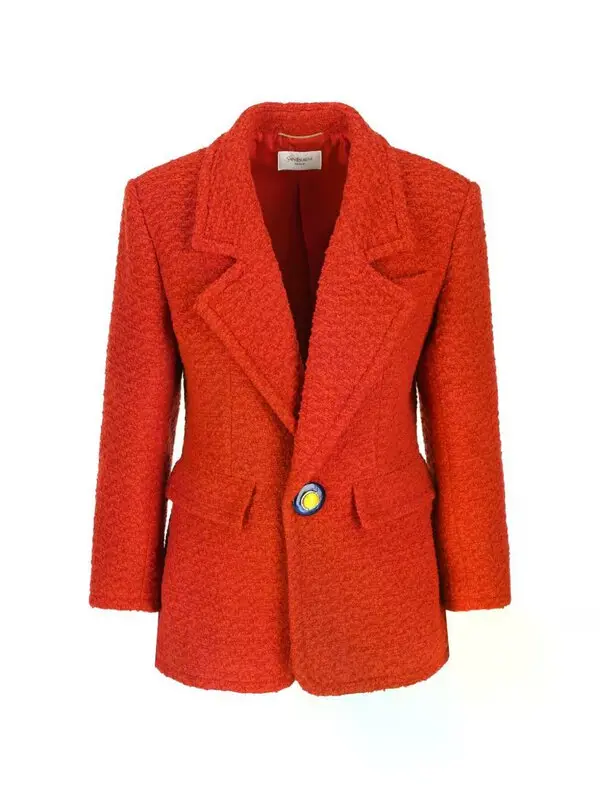 Saint Laurent Single-breasted Jacket In Tweed