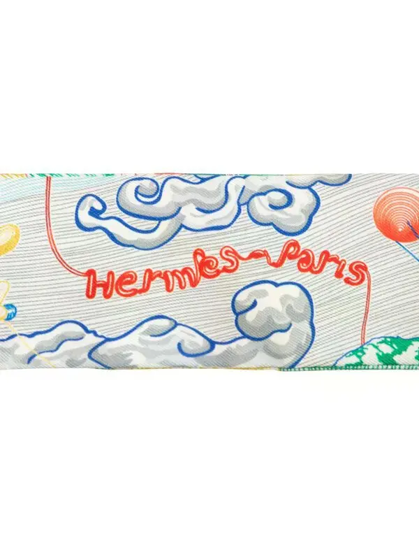 Hermès 2000-2026 City Of Light Silk Twilly Scarf Scarves - Green