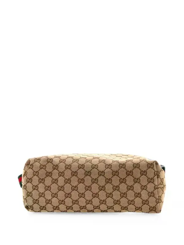 Gucci Front Pocket Web Messenger Gg Canvas Medium Crossbody Bag