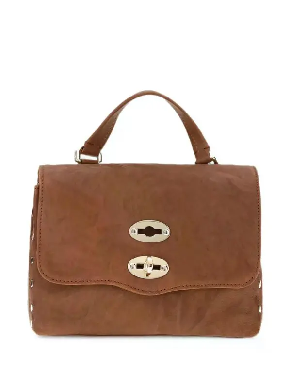 ZANELLATO Postina Stud-embellished Shoulder Bag - Brown